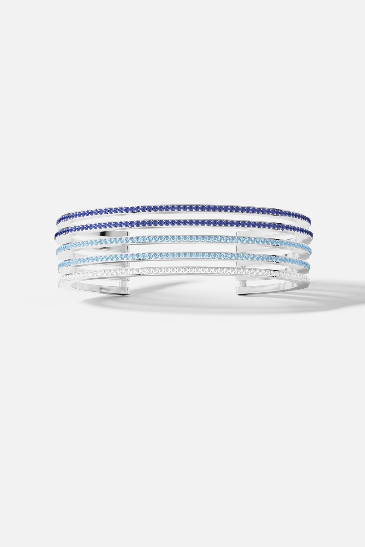 Aqua Linear Pavé Bangle | APM Monaco